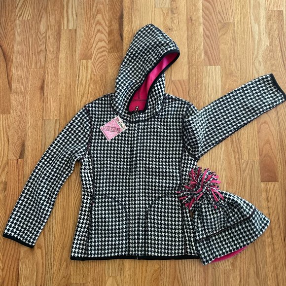 Beautees | Jackets & Coats | Reversible Beautees Houndstooth Fleece ...